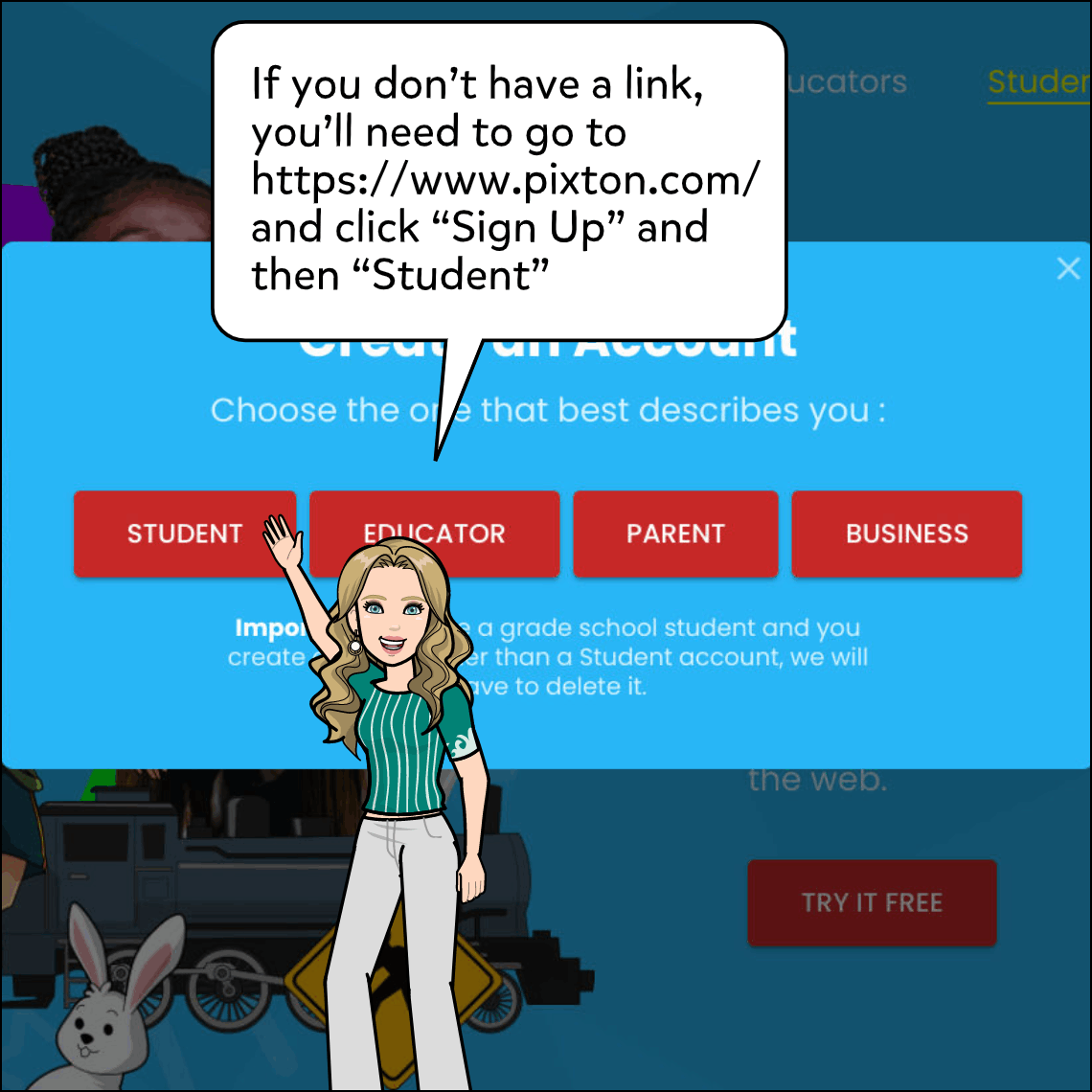 Logging in or joining a teacher's class