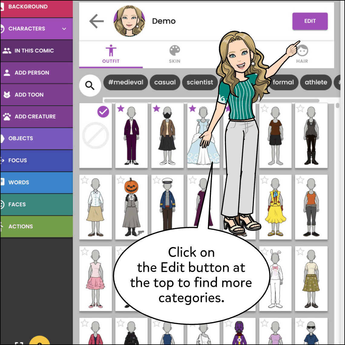 How To Edit a Character’s Basic Features
