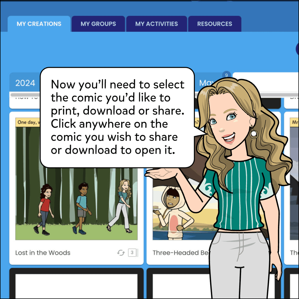 How To Download, Print or Share a Comic