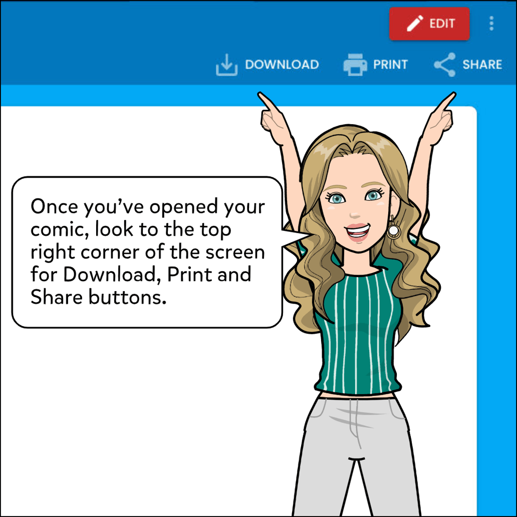 How To Download, Print or Share a Comic