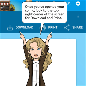 How To Download, Print or Share a Comic