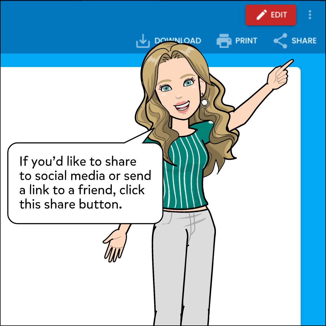 How To Download, Print or Share a Comic