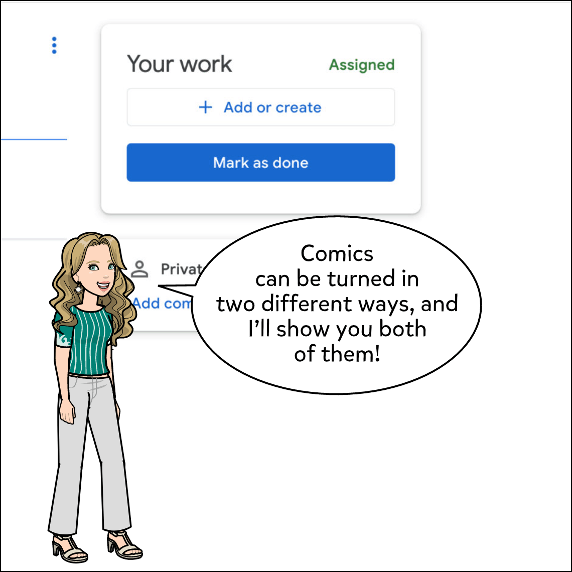 How To Turn In Comics To Google Classroom