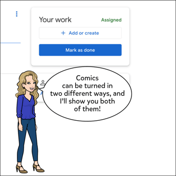How To Turn In Comics To Google Classroom