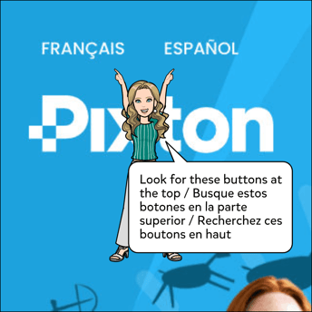 How To Change Pixton Language to Spanish or French
