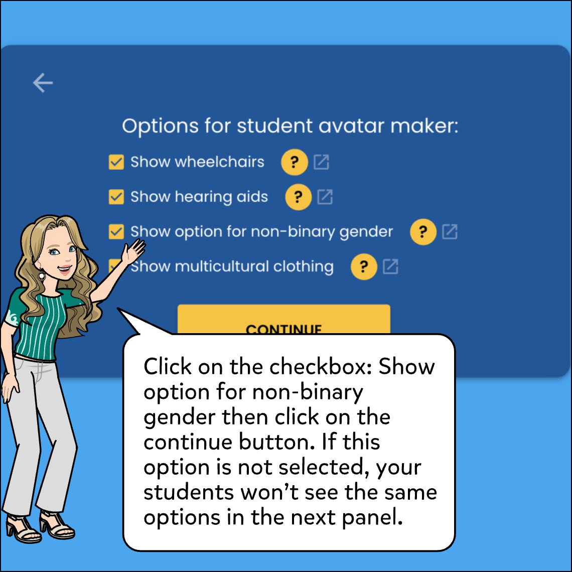 Non-Binary Gender in the Student Avatar Maker