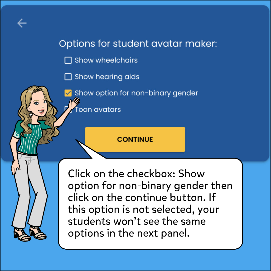 Non-Binary Gender in the Student Avatar Maker